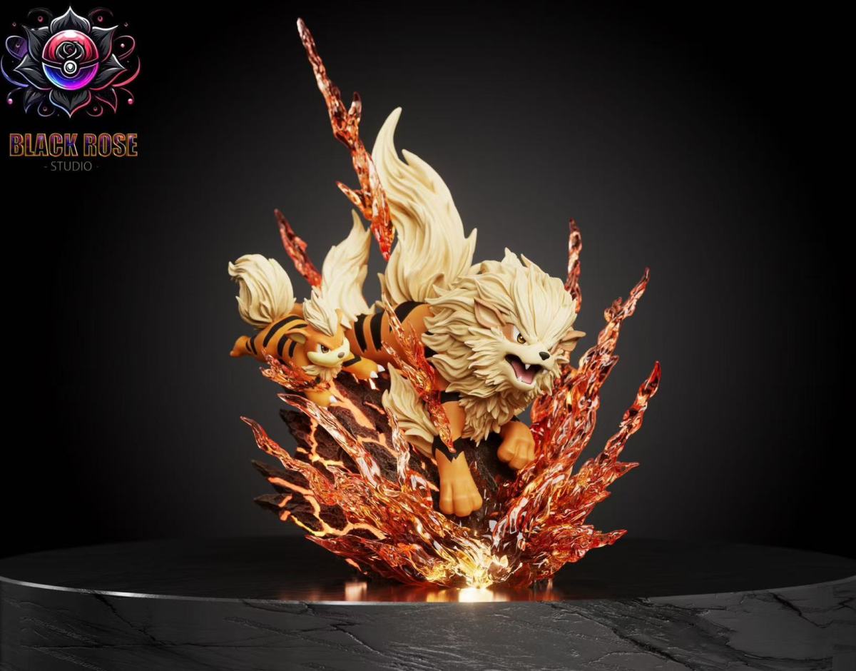 【Pre-order】Arcanine Evolution GK Resin Statue Black Rose Studio ...
