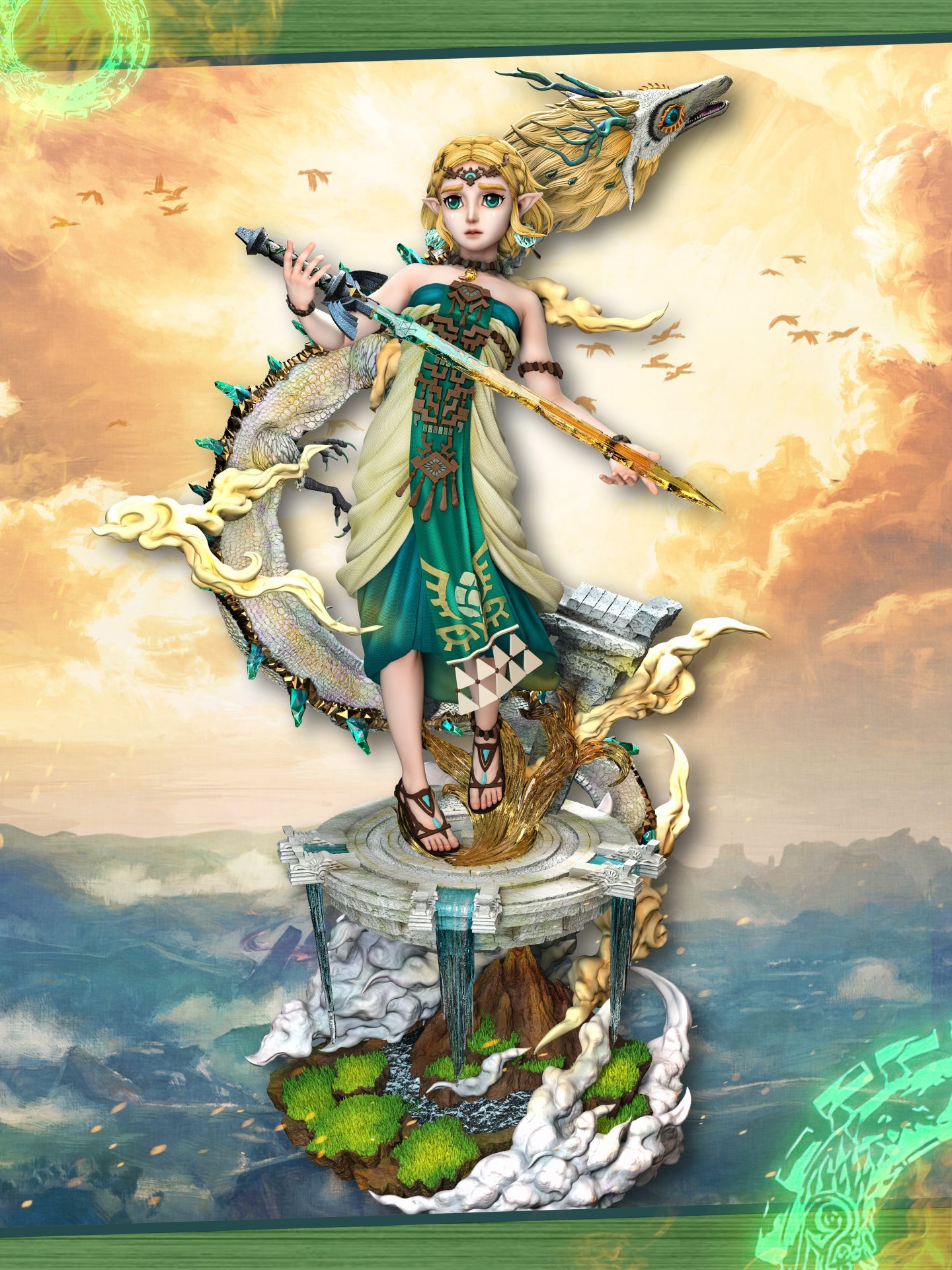 【Pre-order】Legend of Zelda Princess Zelda Resin GK Statue 1/4 &1/6 ...