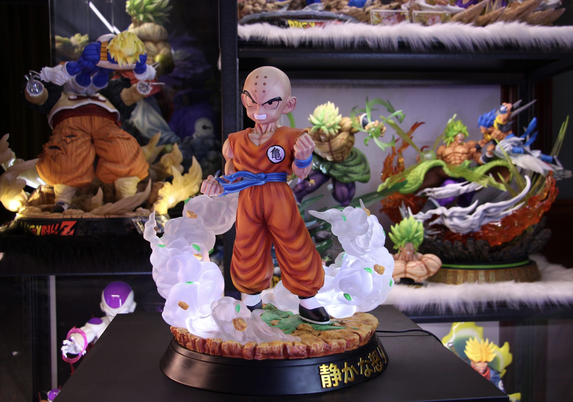 【In stock】Dragon Ball Z Krillin LED GK Resin Statue 1/4 Scale Real ...