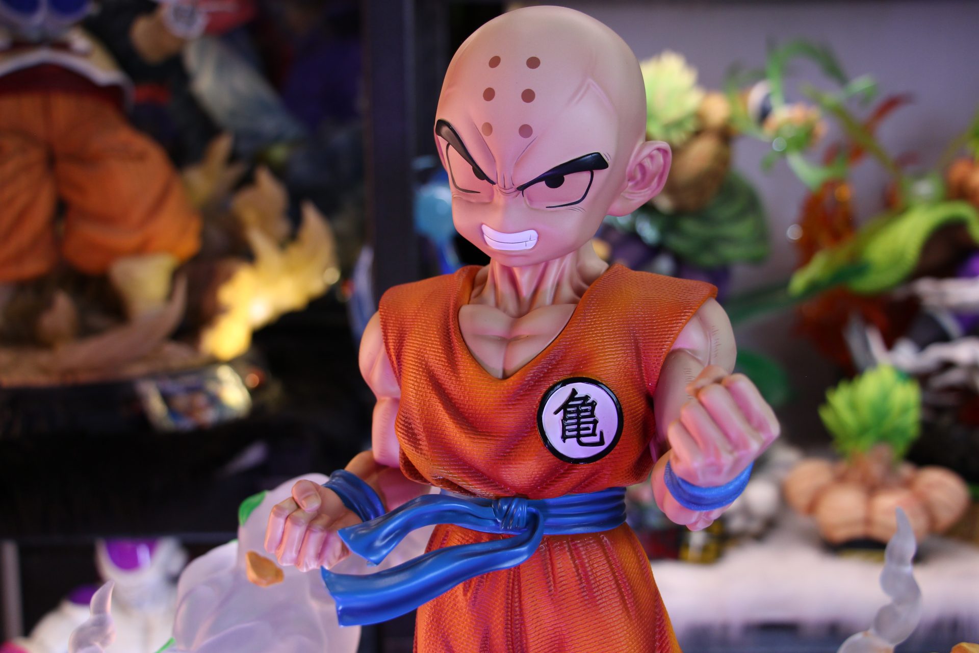 【In stock】Dragon Ball Z Krillin LED GK Resin Statue 1/4 Scale Real ...