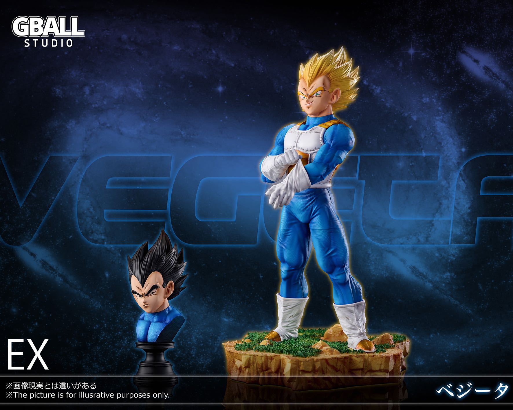 【Pre-order】Dragon Ball Z Vegeta GK Resin Statue 1/6 & 1/4 Scale GBALL ...