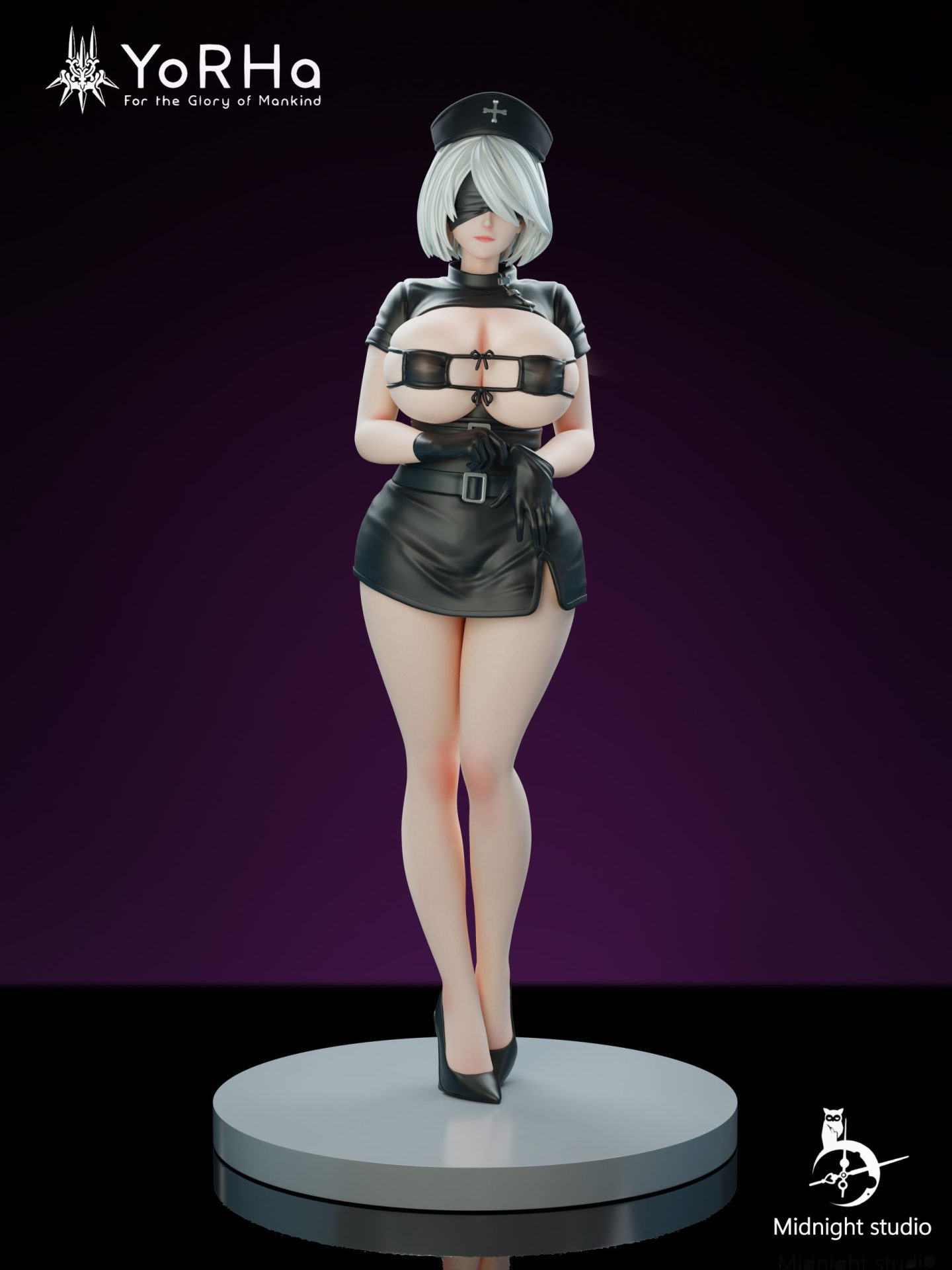 【Pre-order】NieR: Automata Nurse 2B GK Resin Statue 1/4 Scale Midnight Studio - Nier Automata ...