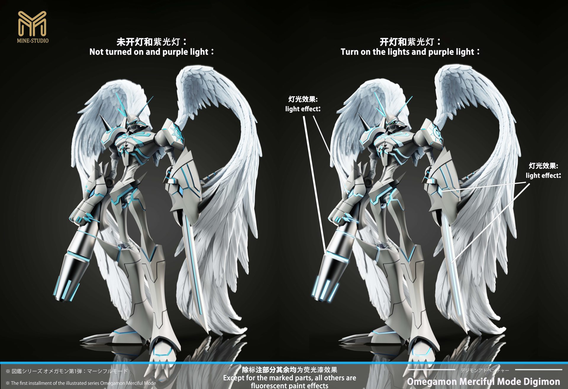 【Pre-order】Omegamon Merciful Mode Digimon GK Resin Statue Mine Studio ...