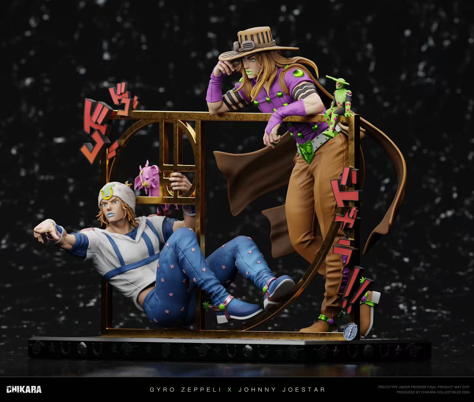【Pre-order】JoJo's Bizarre Johnny Joestar & Gyro Zeppeli Resin Statue ...
