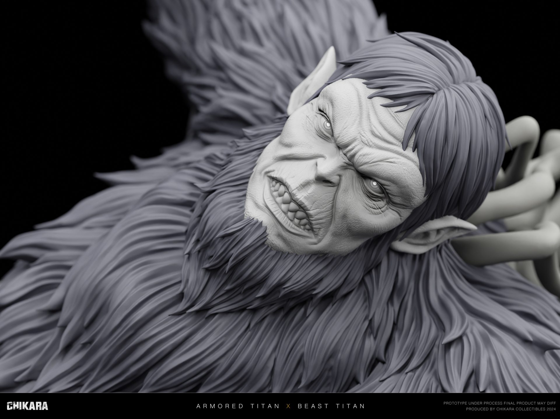 【Pre-order】AOT Armored Titan VS Beast Titan GK Resin Statue Chikara ...