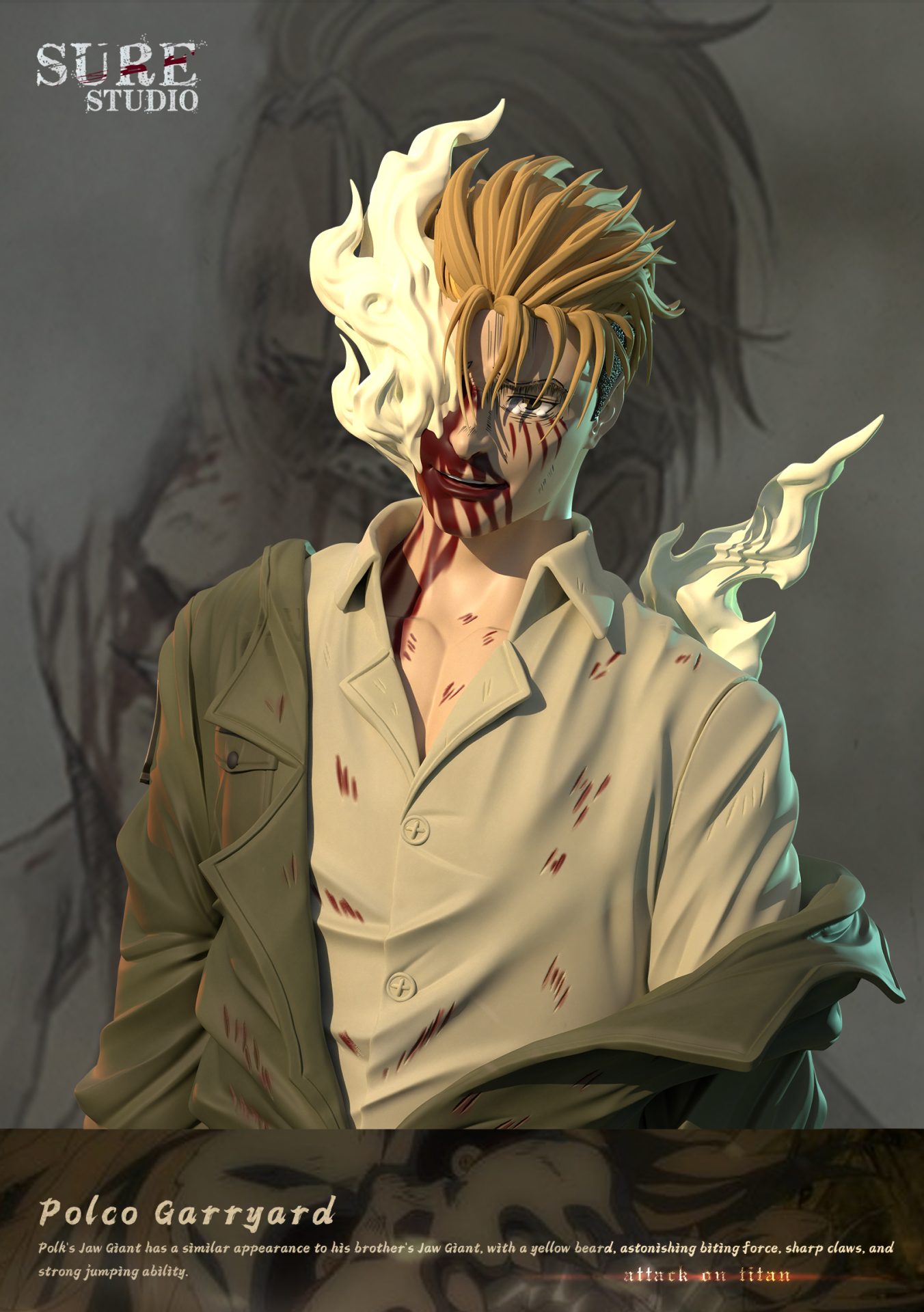 【Pre-order】Attack on Titan Porco Galliard GK Resin Statue Sure Studio ...