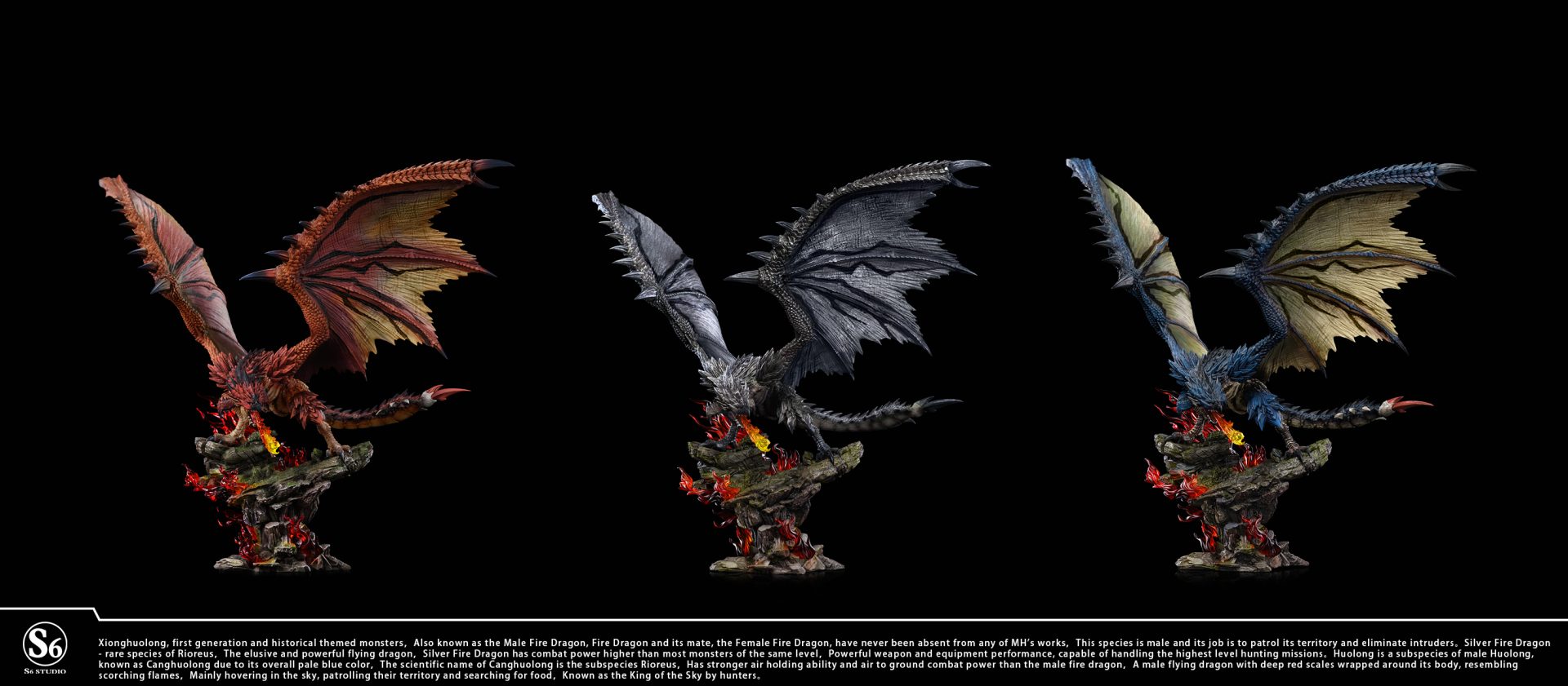 【Pre-order】Monster Hunter Series Silver Rathalos & Azure Rathalos ...