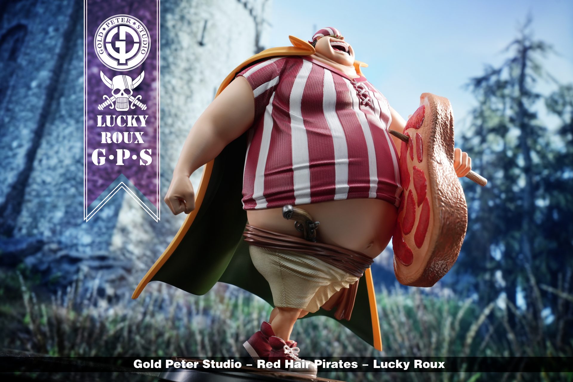 【Pre-order】One Piece Red Hair Pirates Lucky Roux GK Resin Statue 1/8 ...
