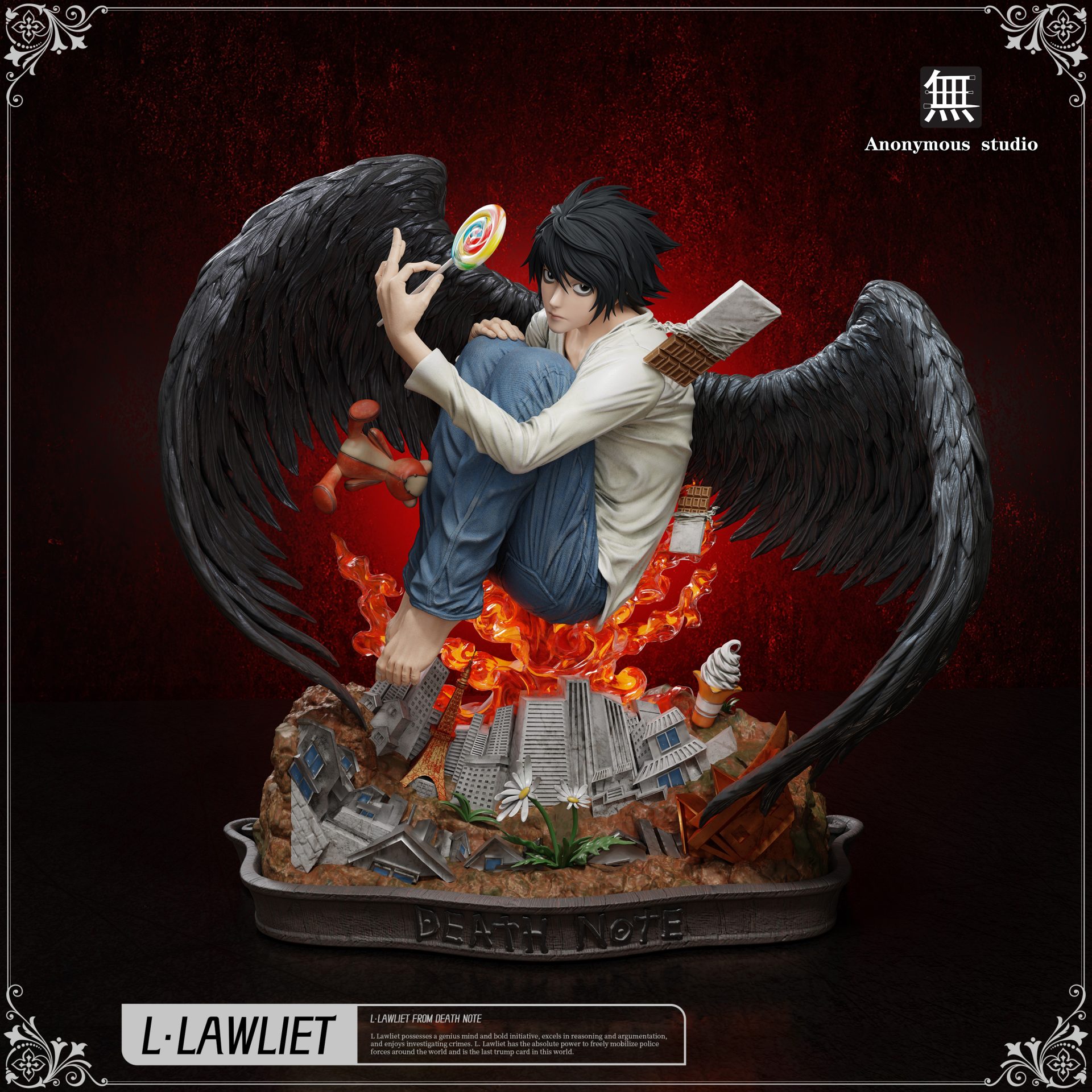【Pre-order】Death Note L Lawliet GK Resin Statue Anonymous Studio ...
