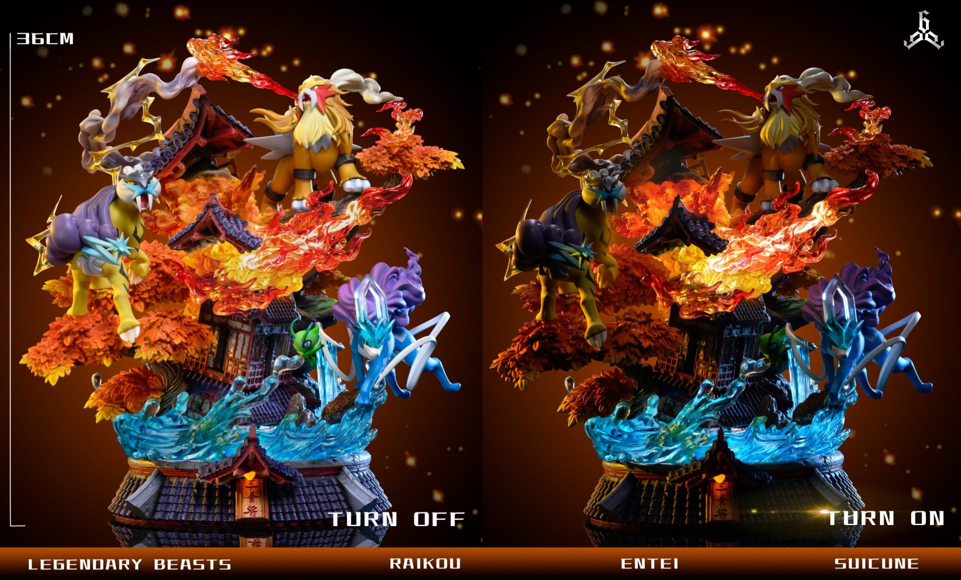 【Pre-order】Legendary Pokémon Entei & Raikou & Suicune GK Resin Statue ...