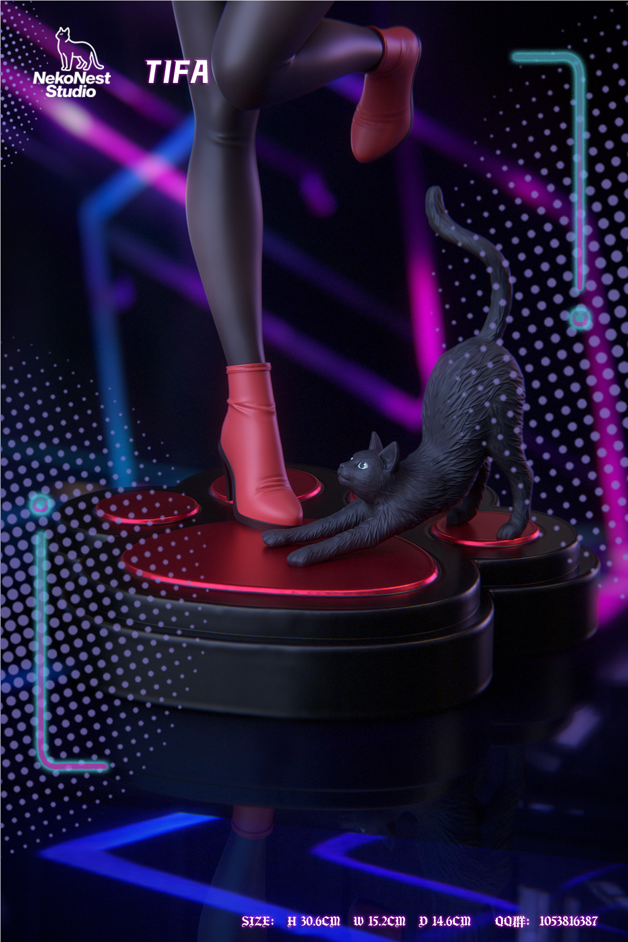 【Pre-order】Tifa Night Cat Girl Resin GK Statue 1/6 Scale NekoNest ...
