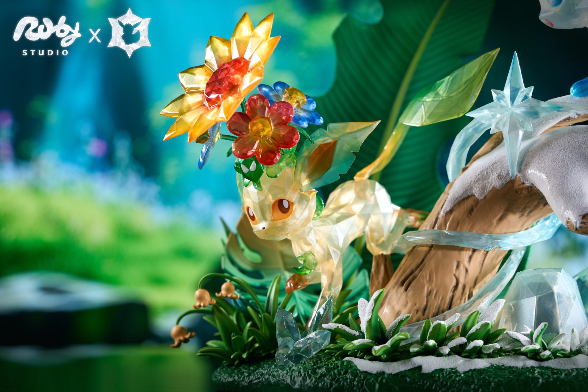 【Pre-order】Ruby Studio Terastal Eevee Forest #2 Leafeon & Glaceon GK ...