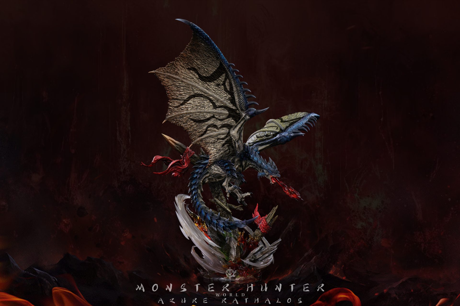 【Pre-order】Edge Studio Rathalos x Silver Rathalos x Azure Rathalos ...