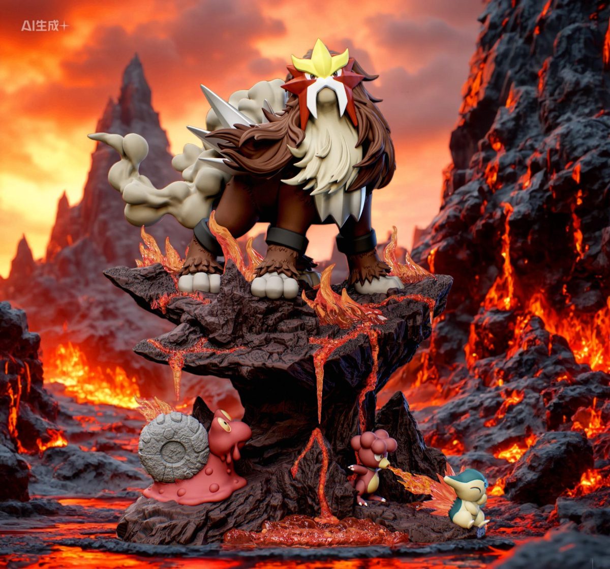 【Pre-order】Smile Studio Entei Ecology Resin Statue - Entei Ecology ...